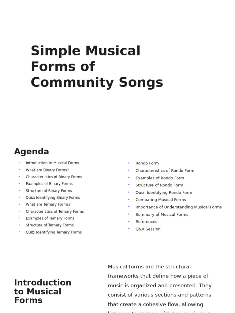 Understanding Binary, Ternary, and Rondo Forms | PDF | Musical Forms ...