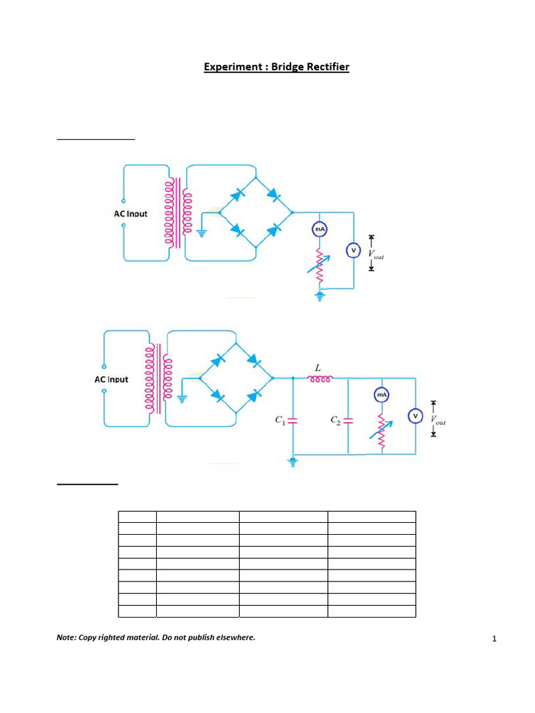 Bridge Rectifier | PDF | Rectifier | Electrical Network