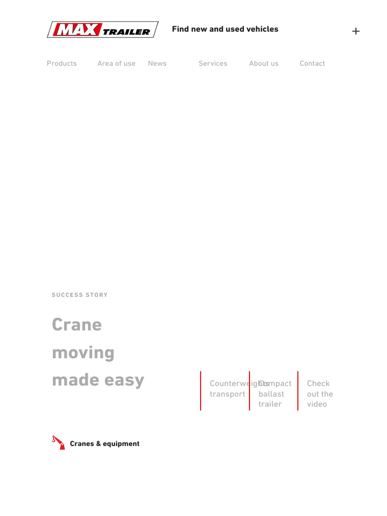 Crane Moving Made Easy On Ballast Trailers | PDF