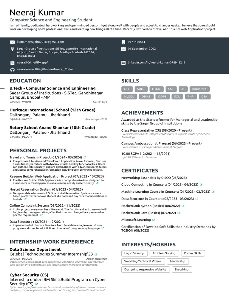 Neeraj Resume | PDF | Computer Security | Security
