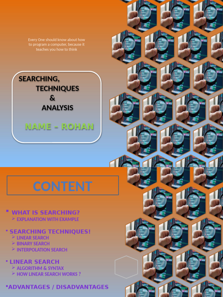 Searching And Analysis Pdf Computer Science Theoretical Computer Science
