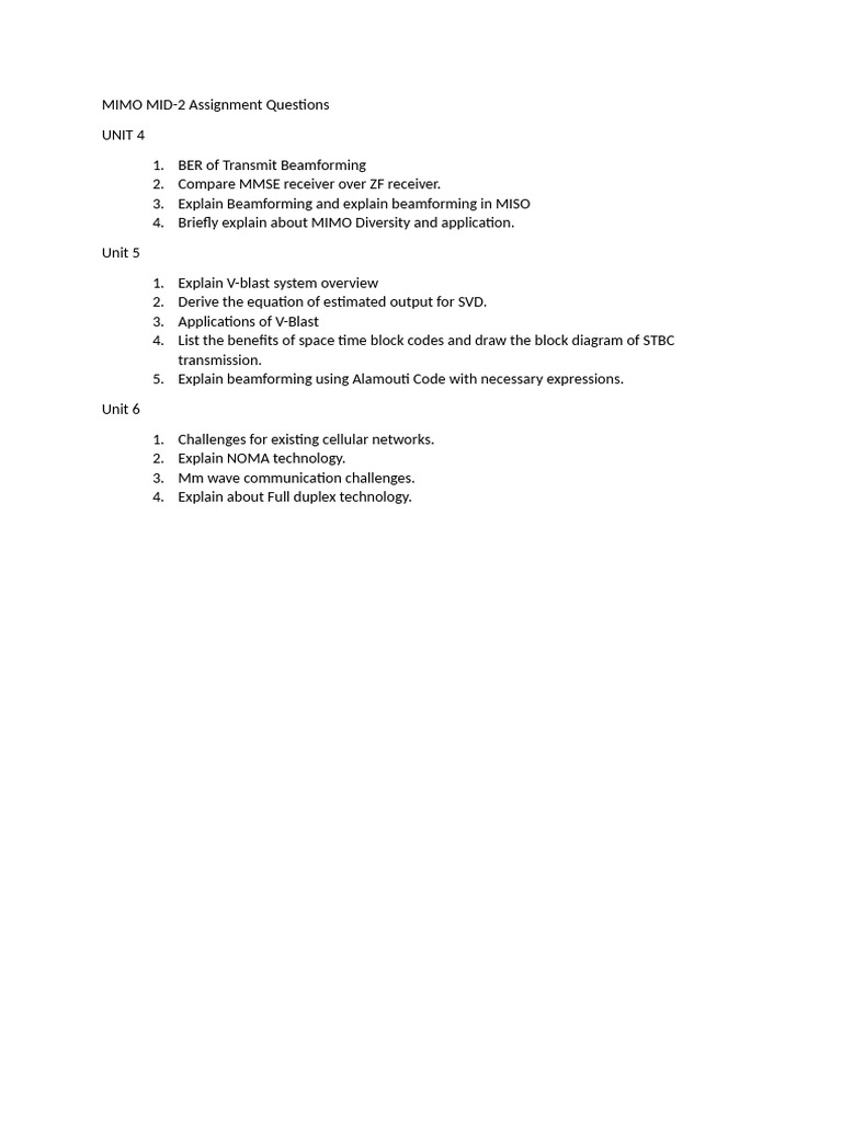 Advanced Wireless Communication Topics | PDF