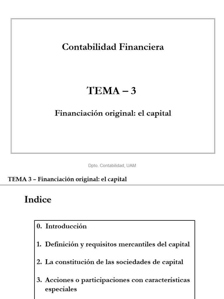 Presentación Tema 3 Contabilidad Financiera | PDF | Contabilidad | Compartir (Finanzas)