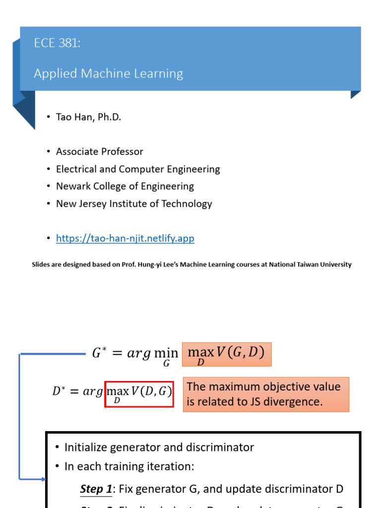 Lecture4 GAN b | PDF | Applied Mathematics | Artificial Intelligence