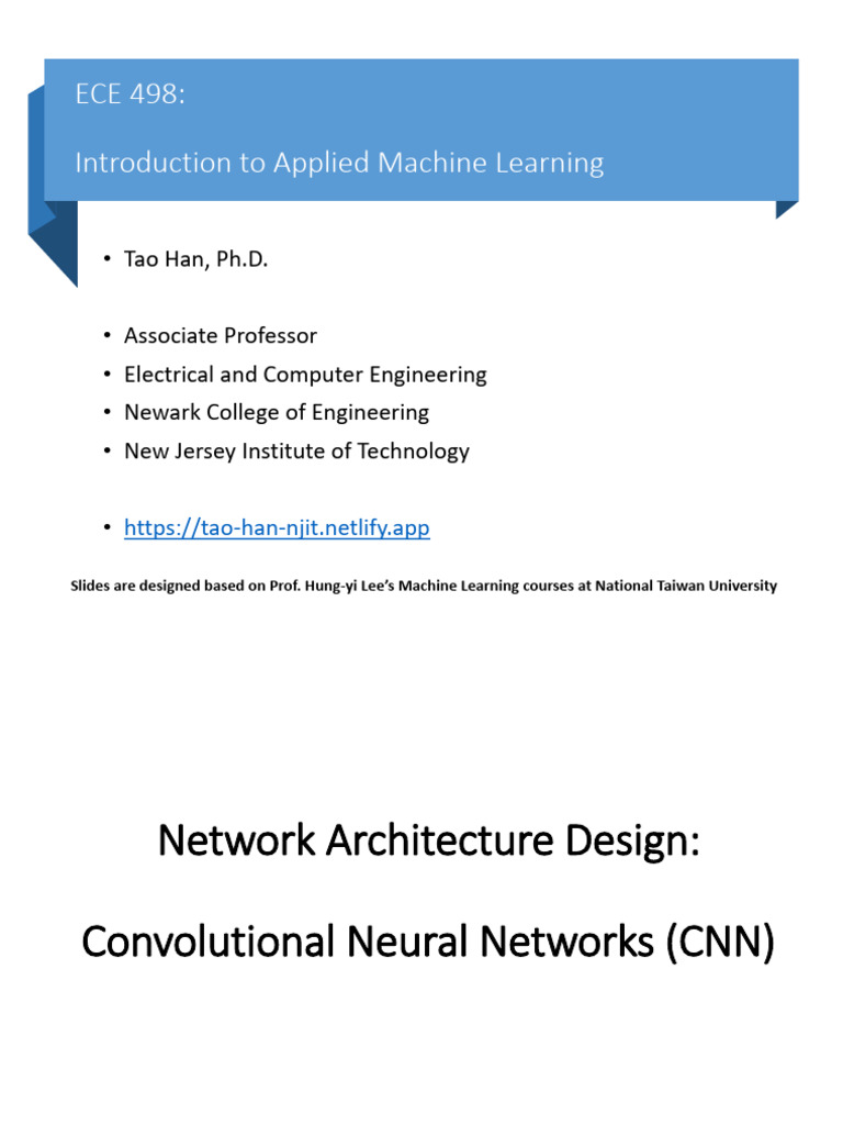 Lecture2 CNN Network Design | PDF | Artificial Intelligence | Intelligence (AI) & Semantics