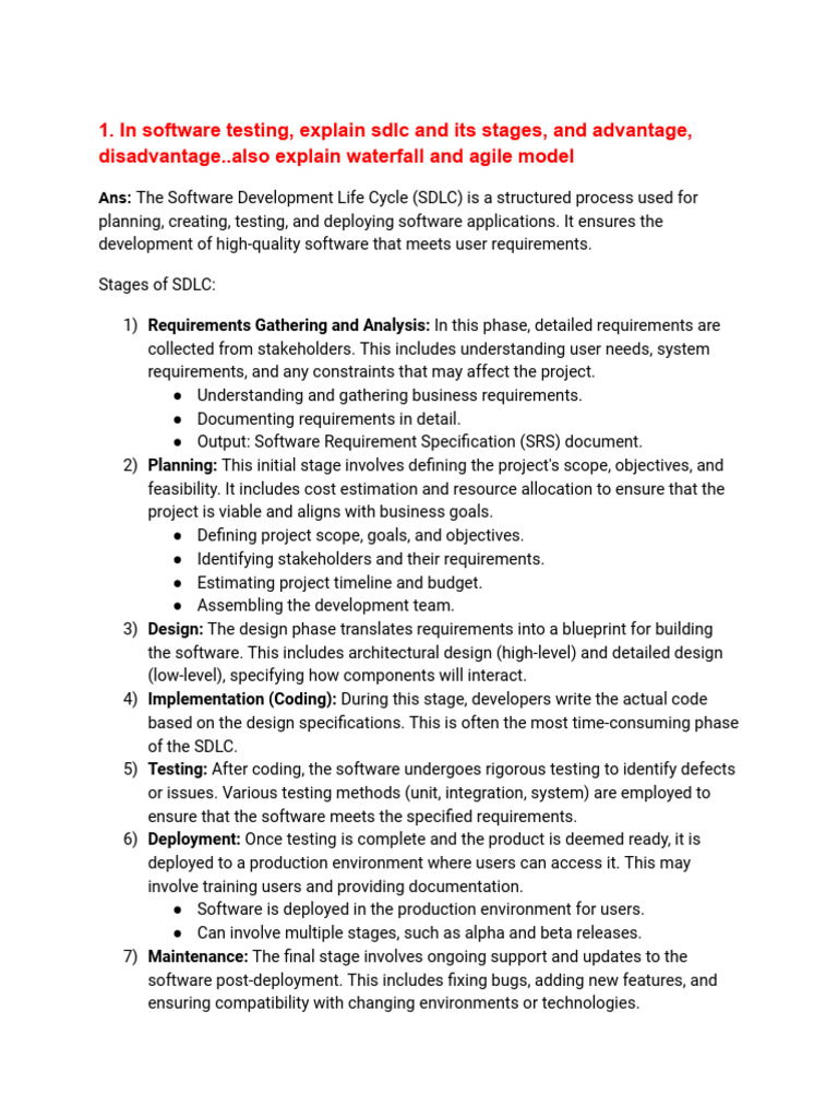 ST - UNIT 1 - Full NOTES | PDF | Software Testing | Software ...