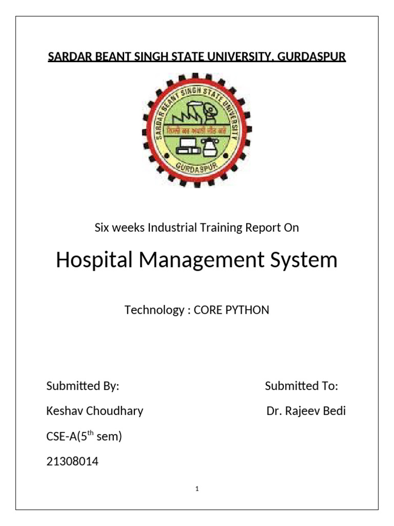 Hospital Management System | PDF | Relational Database | Databases