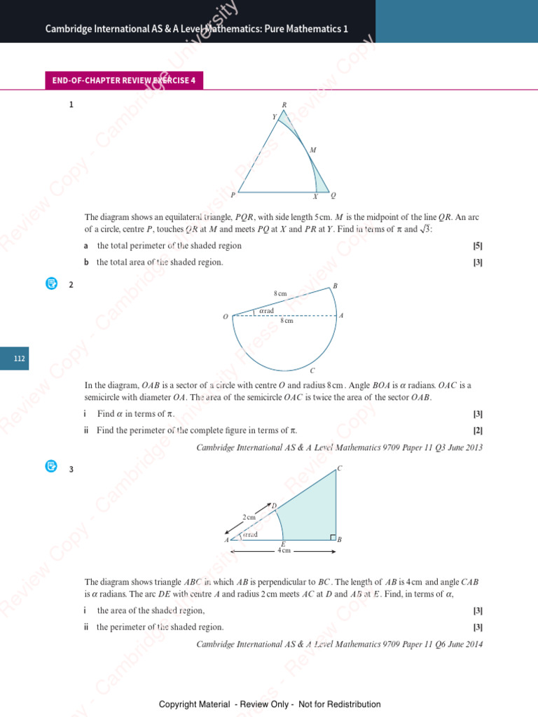 Circular Measure Assignment 2 | PDF | Circle | Area