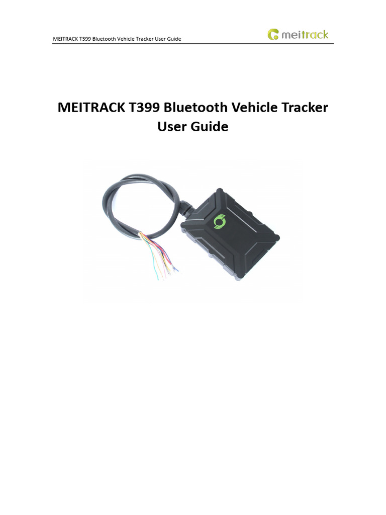 MEITRACK T399 Series User Guide | PDF | Bluetooth | Input/Output