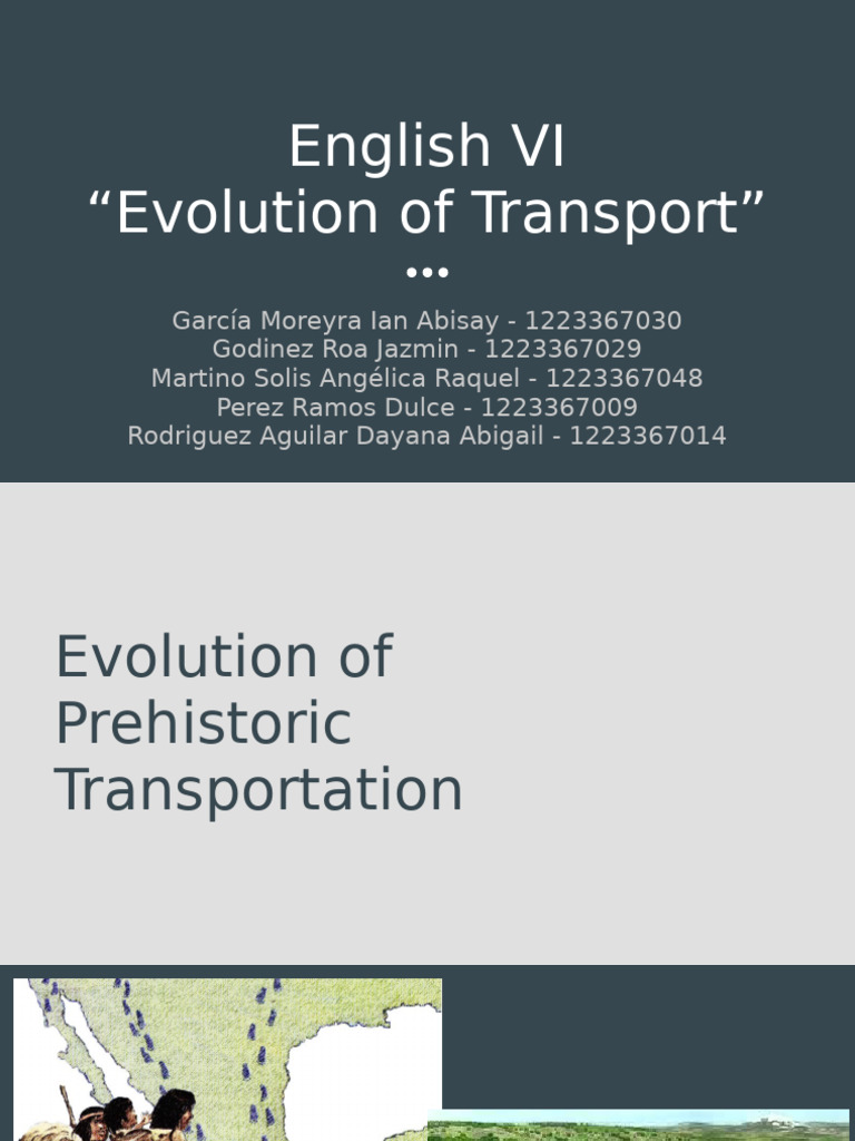 Evolution of Transport | PDF