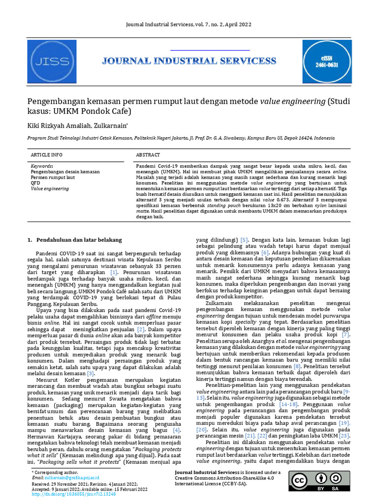 Kemasan Permen Rumput Laut | PDF