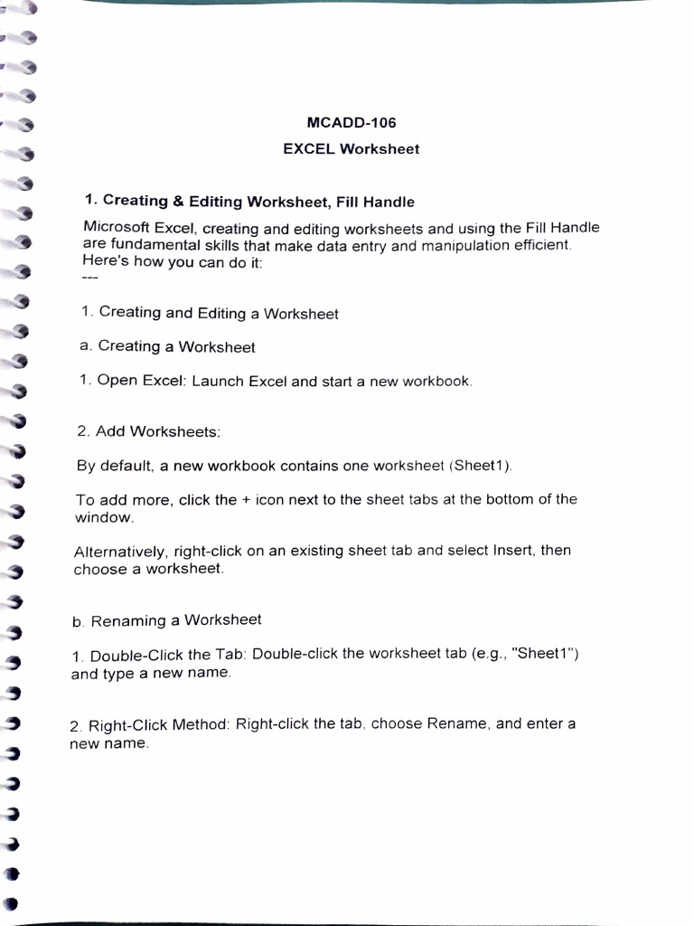 MS Excel | PDF | Microsoft Excel | Worksheet