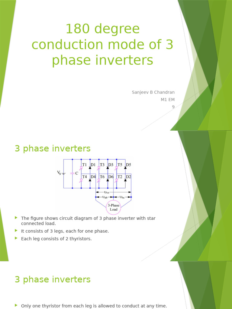 180 Degree Conduction Mode of 3 Phase Inverters | PDF | Electronics ...