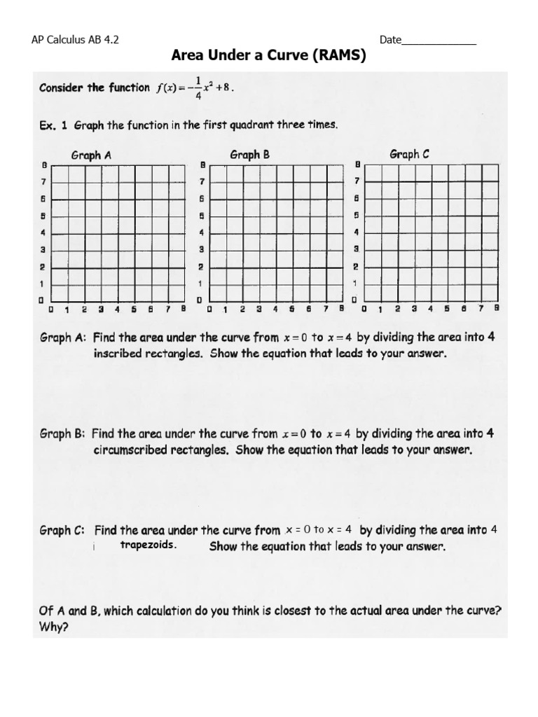 Area Under Curve: LRAM & RRAM Methods | PDF | Analysis | Mathematics