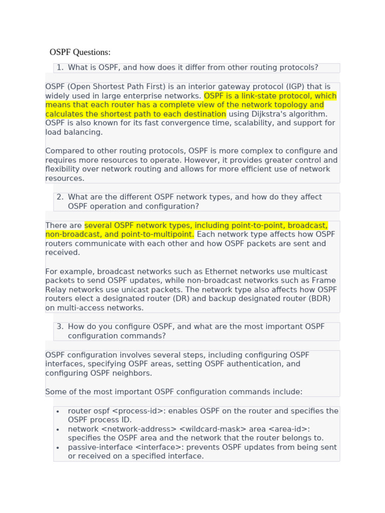 Ospf Pdf Routing Computer Network