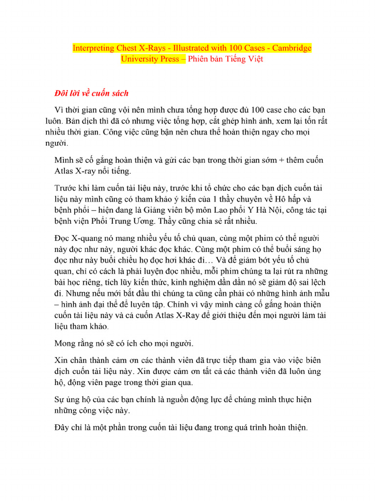 100 Ca LÃ M SÃ NG X-Quang. | PDF