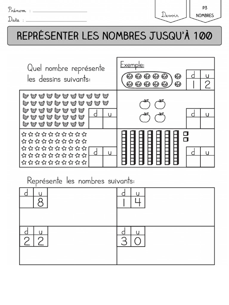 Devoir (facile) - Représenter les nombres | PDF