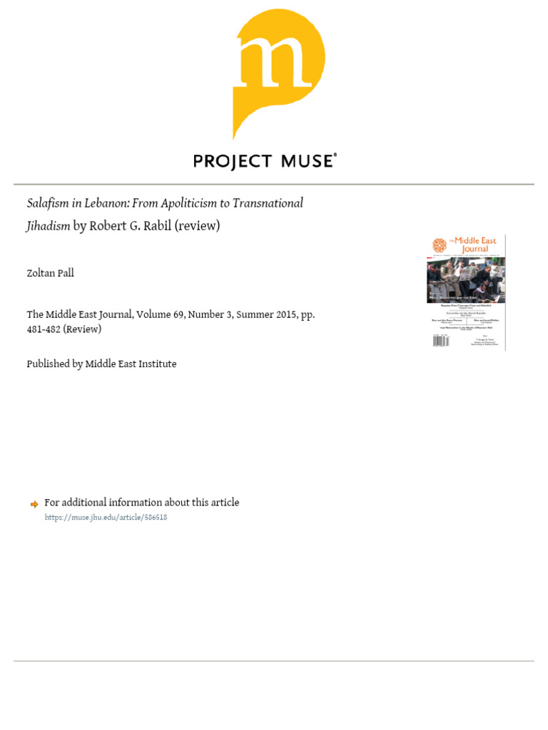 Zoltan Pall - Review on Robert Rabil | PDF | Salafi Movement | Islamism