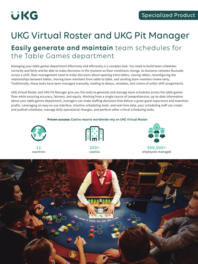 SD0482 Virtual Roster Pit Manager Table Games - FINAL | PDF