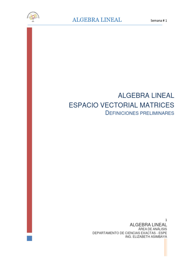 Algebra Lineal Algebra Lineal Algebra Li | PDF | Matriz (Matemáticas ...