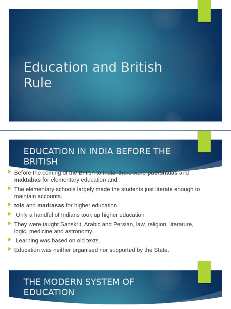 Education and British Rule | PDF | British Raj