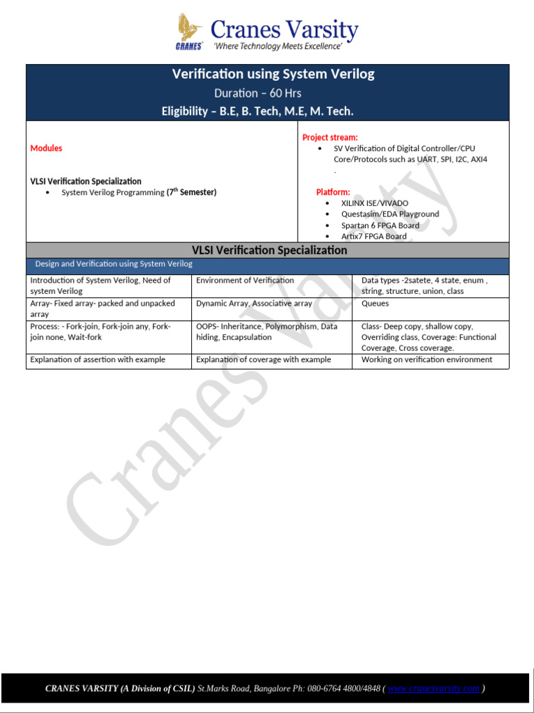 Verification Using System Verilog 6th Sem | PDF Verification Using System Verilog 6th Sem | PDF