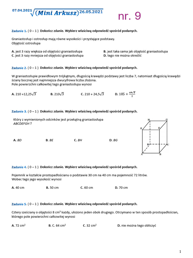 Mini_Arkusz-9 (1) | PDF