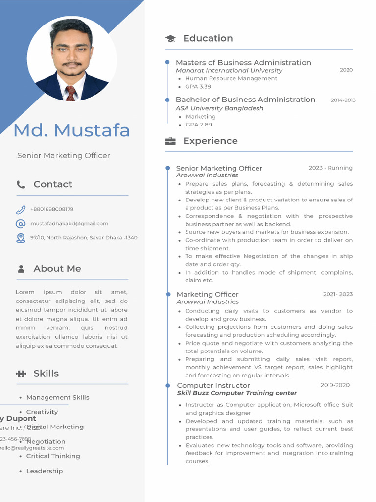 Modern Professional CV Resume | PDF