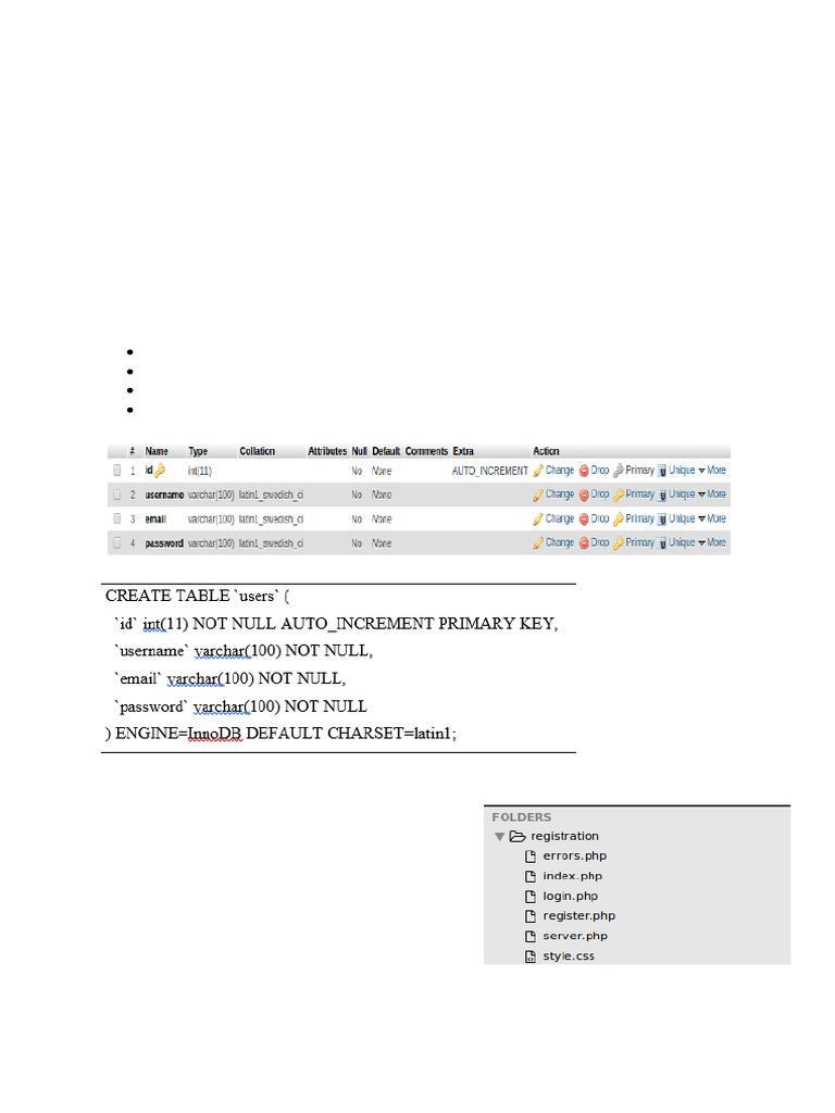 PHP MySQL User Registration Guide | PDF | Login | User (Computing)