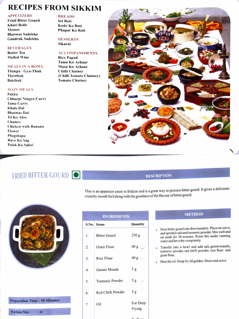 sikkim menu | PDF