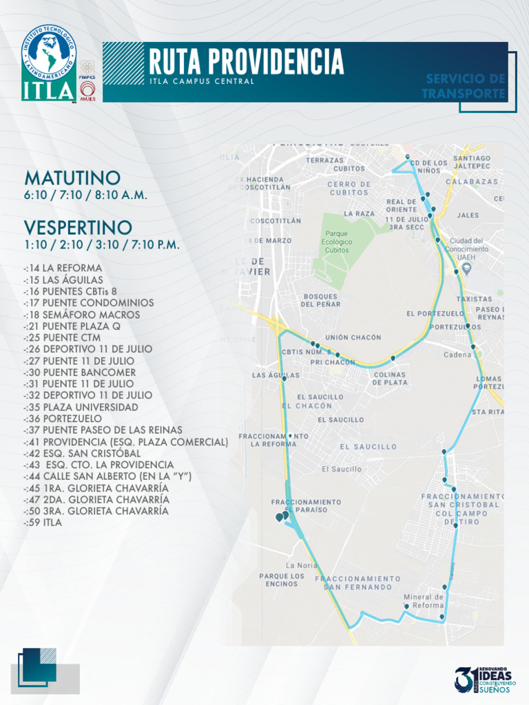 Horarios y Rutas de Transporte ITLA | PDF