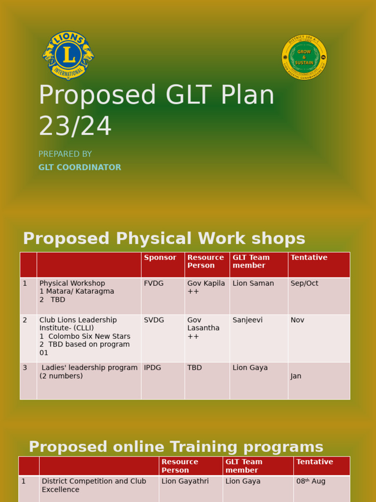 GLT Plan 23-24 Rev | PDF