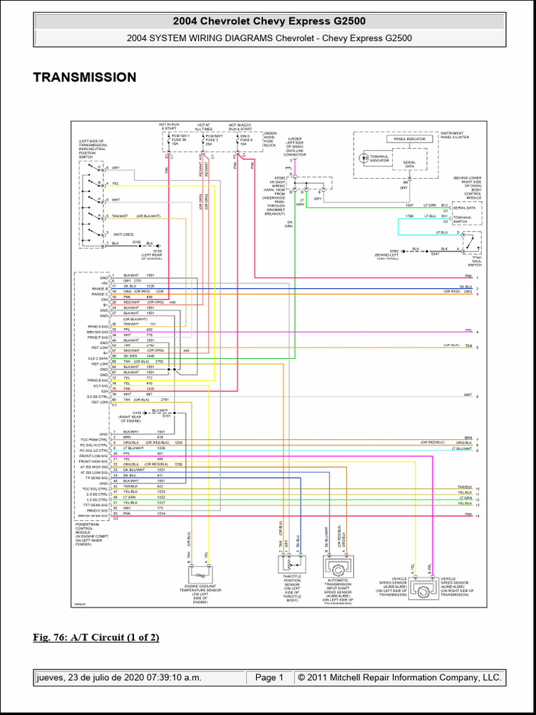 2004 Chevy Express G2500 Wiring Diagrams | PDF