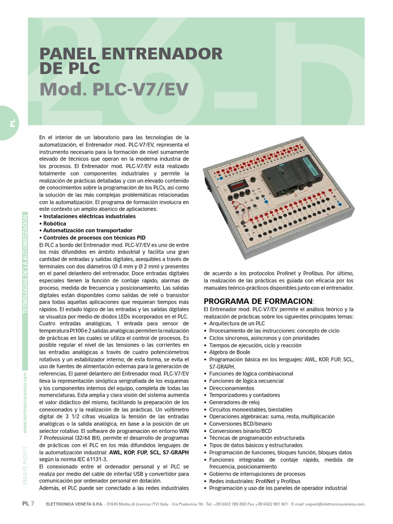PLCV7 26D S PL 1 | PDF | Controlador lógico programable | Electrónica