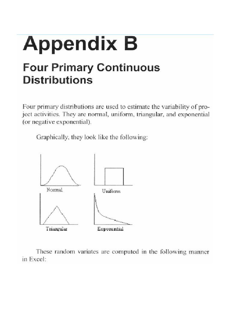 4 Primary DISTRIBUTIONS Exemples in Excel | PDF