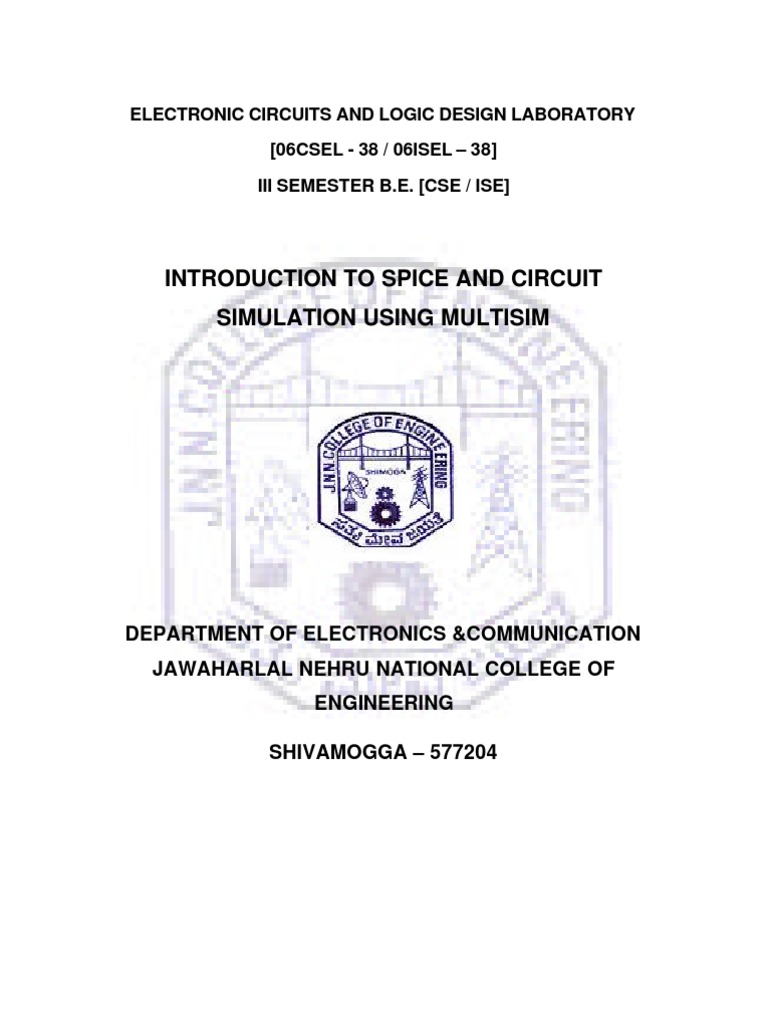 Introduction To Spice and Circuit Simulation Using Multisim | Download ...