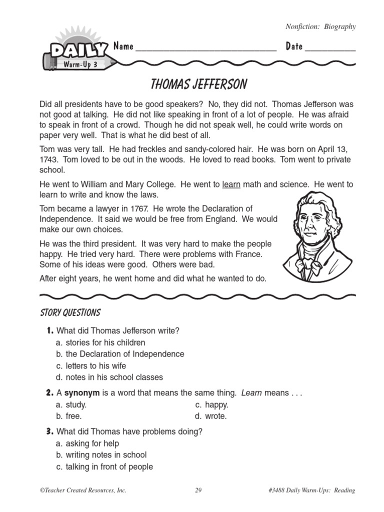Thomas Jefferson: A Brief Biography | PDF