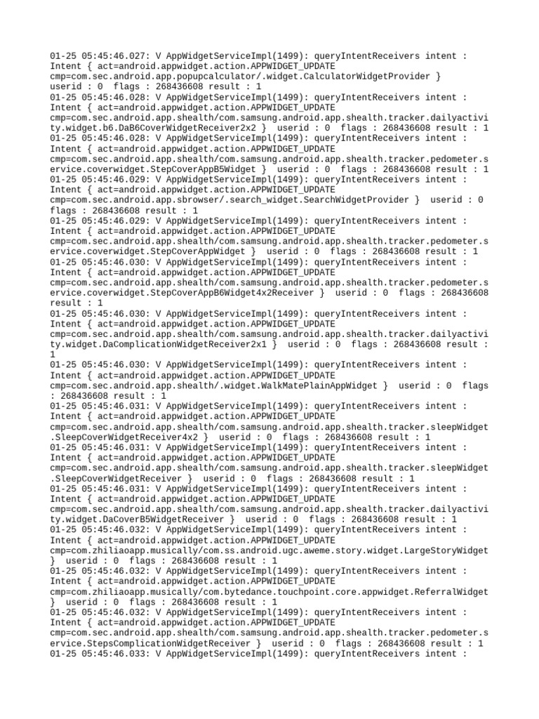 Appwidget History Log1 | PDF