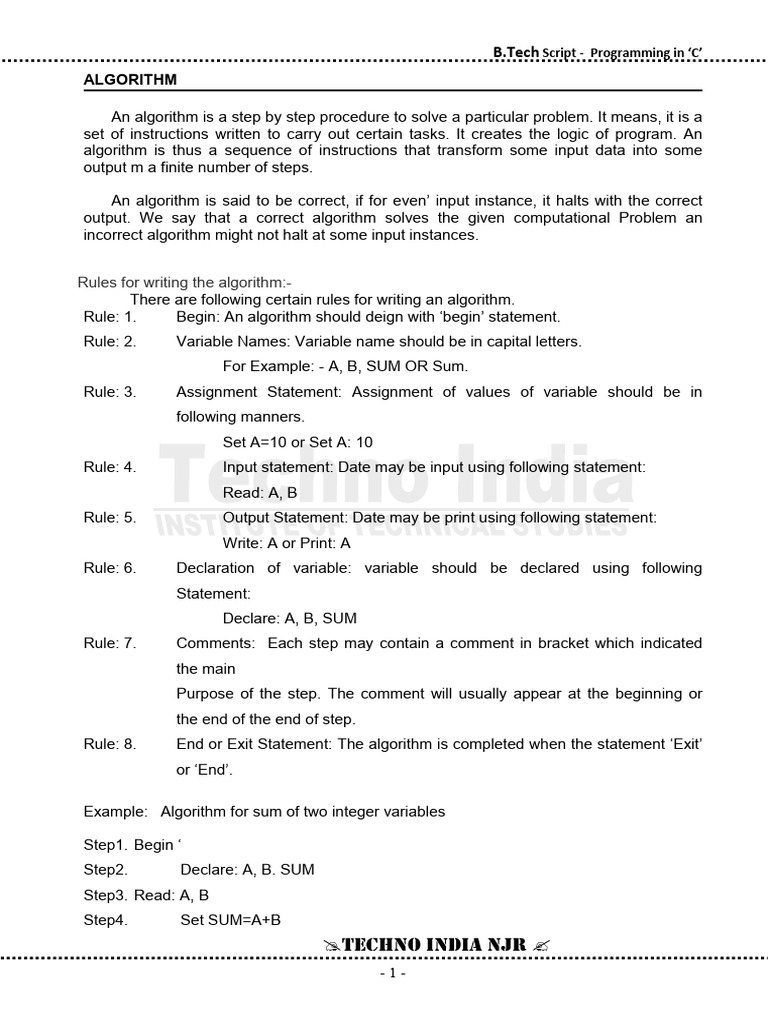 Complete C by Techno | PDF | Integer (Computer Science) | Data Type