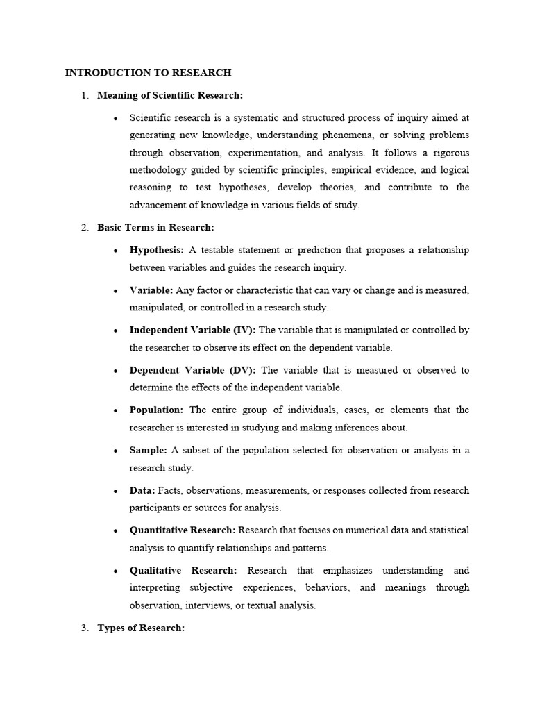 Dcu 1008 Research Methodology Note | PDF | Methodology | Scientific Method