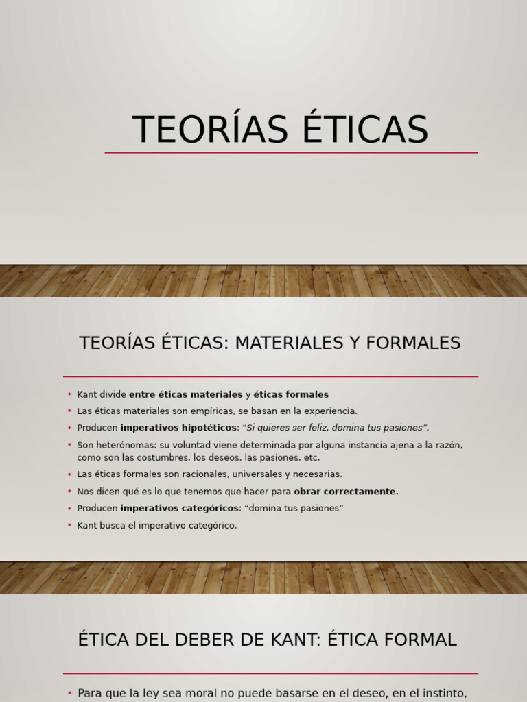 3 - Teorías Eticas Kant | PDF | Immanuel Kant | Moralidad