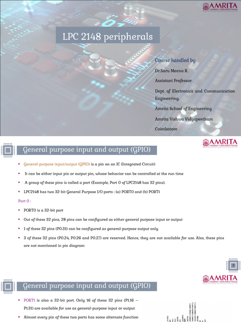 LPC 2148 Peripherals Updated | PDF | Analog To Digital Converter ...