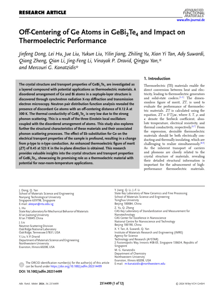 Off-Centering_of_Ge_Atoms_in_GeBi2Te4_and_Impact_o | PDF | Electrical ...