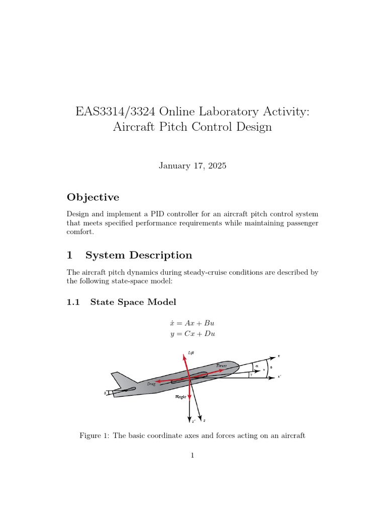 Aircraft Pitch Control PID Design Guide | PDF | Applied Mathematics ...