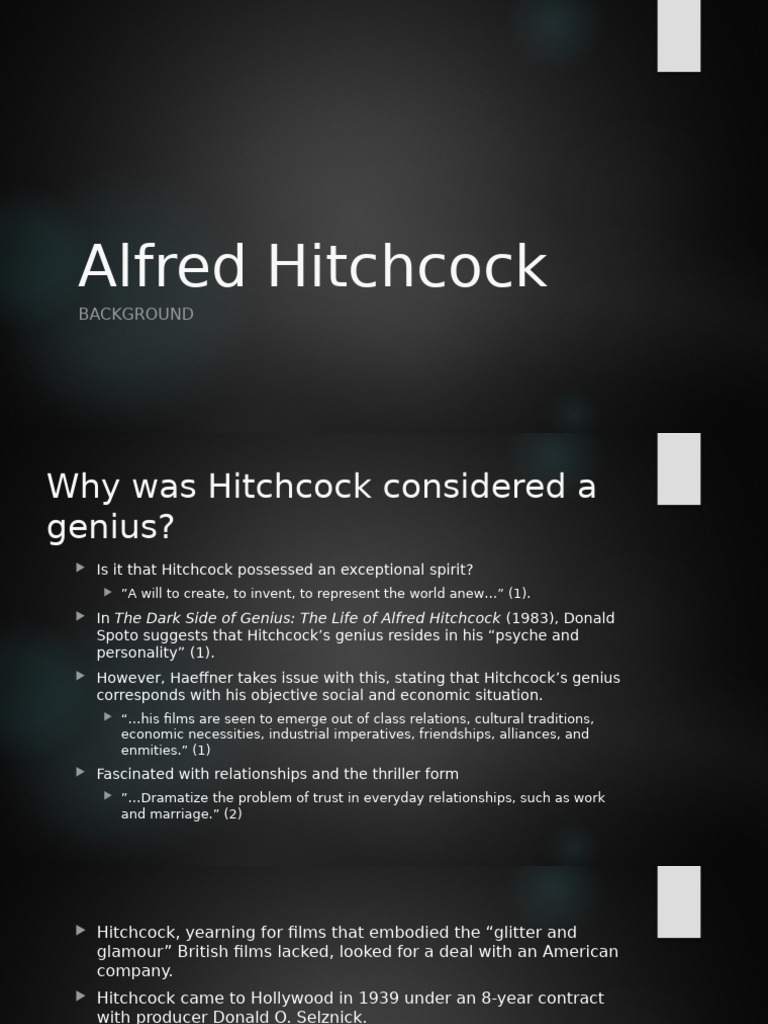 Alfred Hitchcock: Genius and Themes | PDF | Alfred Hitchcock