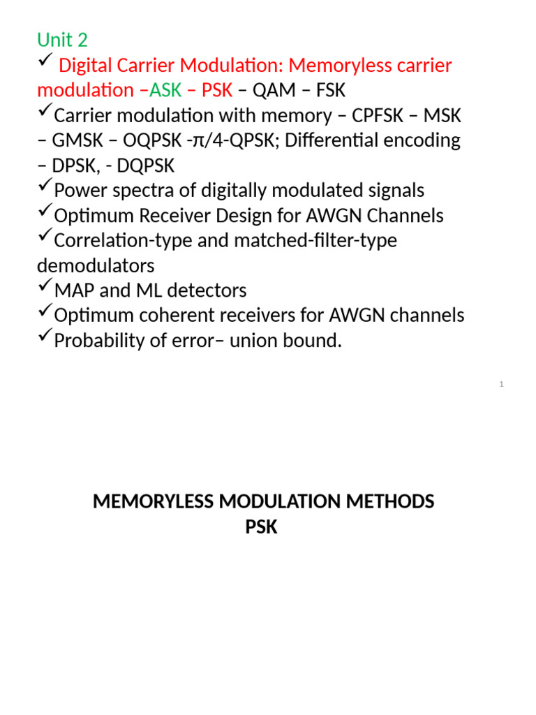 U2 PSK | PDF | Modulation | Radio