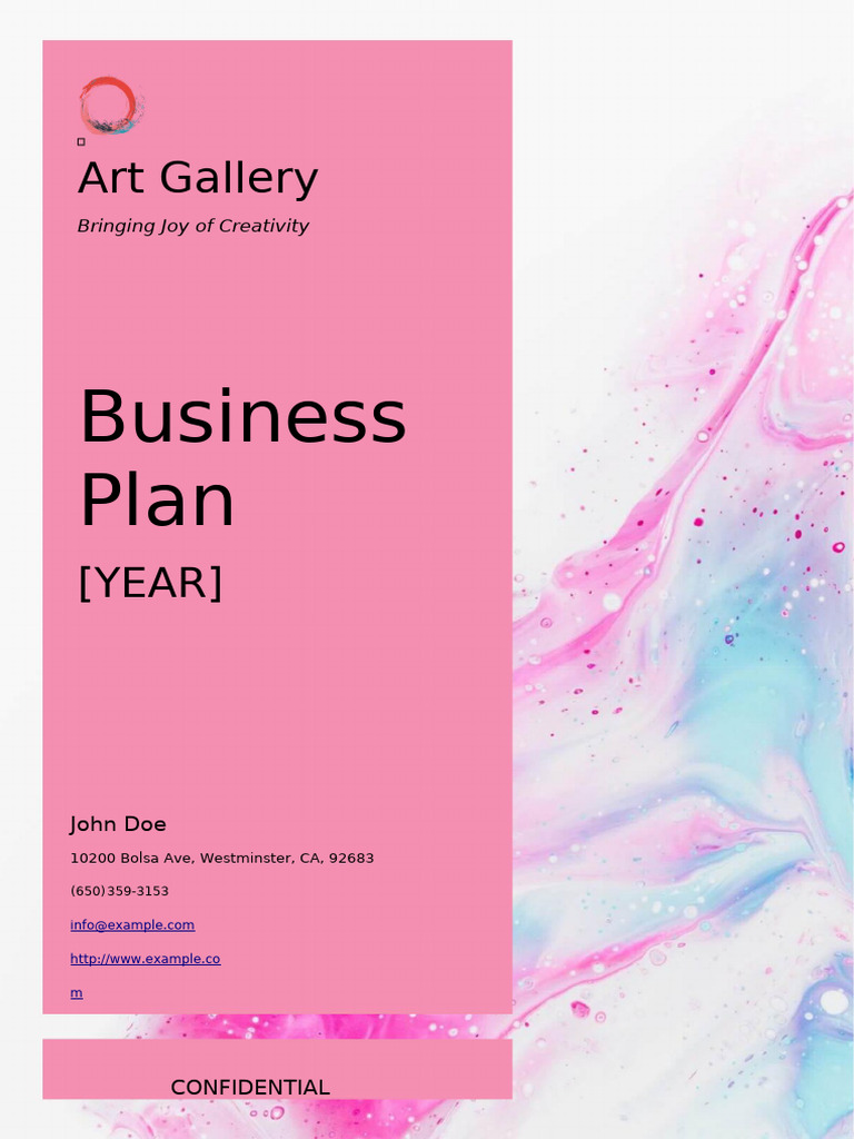 Art Gallery Business Plan Example | PDF | Expense | Equity (Finance)