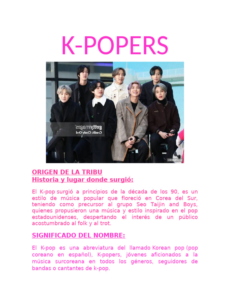 Qué son los K-popers y su cultura | PDF