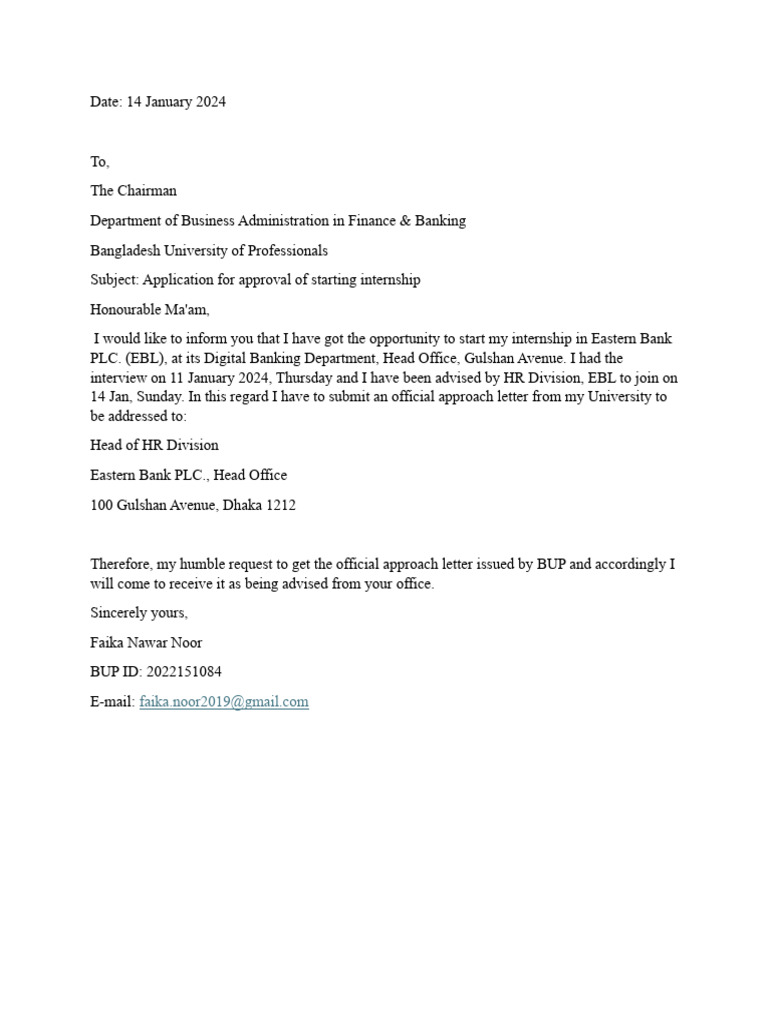 Forwarding Letter | PDF