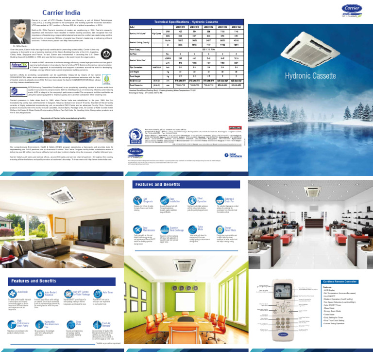 Catalogue - Hydronic Cassette | PDF | Efficient Energy Use | Air ...